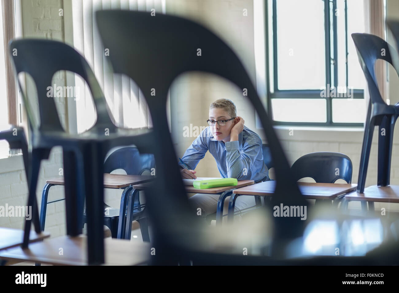 Detention classroom hi-res stock photography and images - Alamy