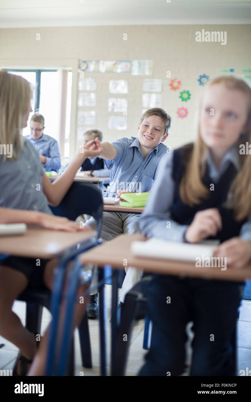 Pupils in classroom Stock Photo - Alamy