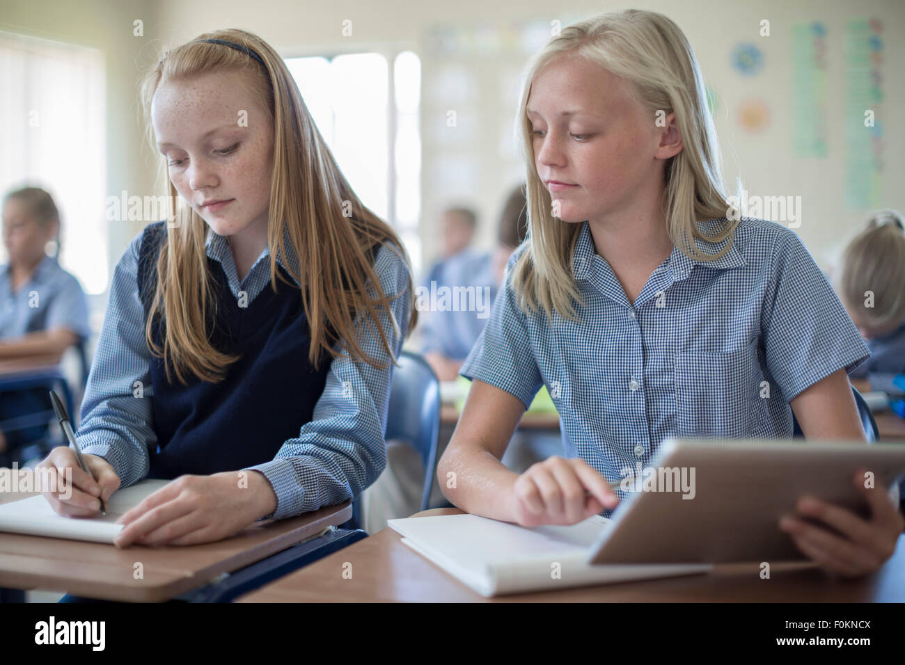 Two schoolgirls in uniform hi-res stock photography and images - Alamy
