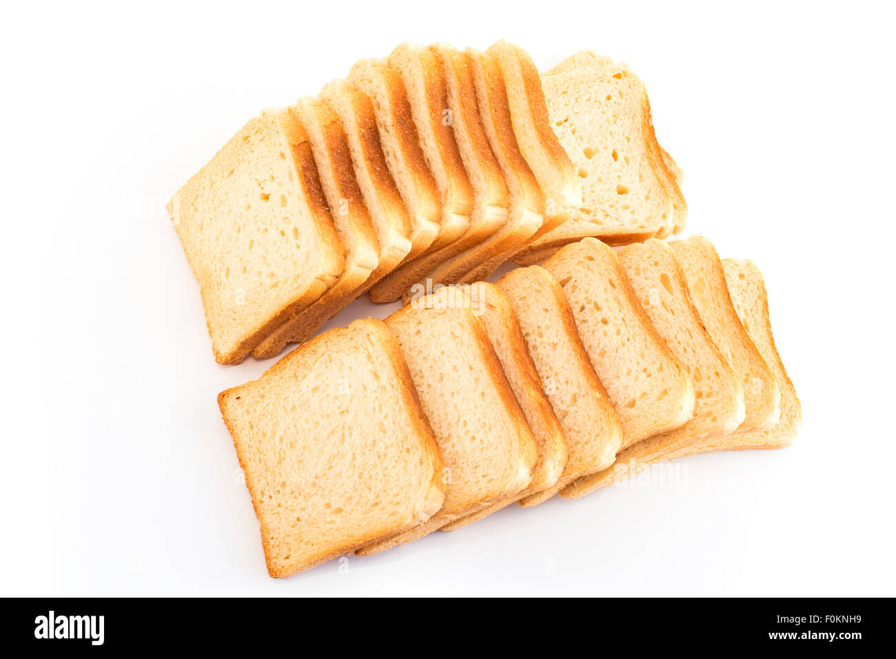 Toast bread isolated on white Stock Photo - Alamy