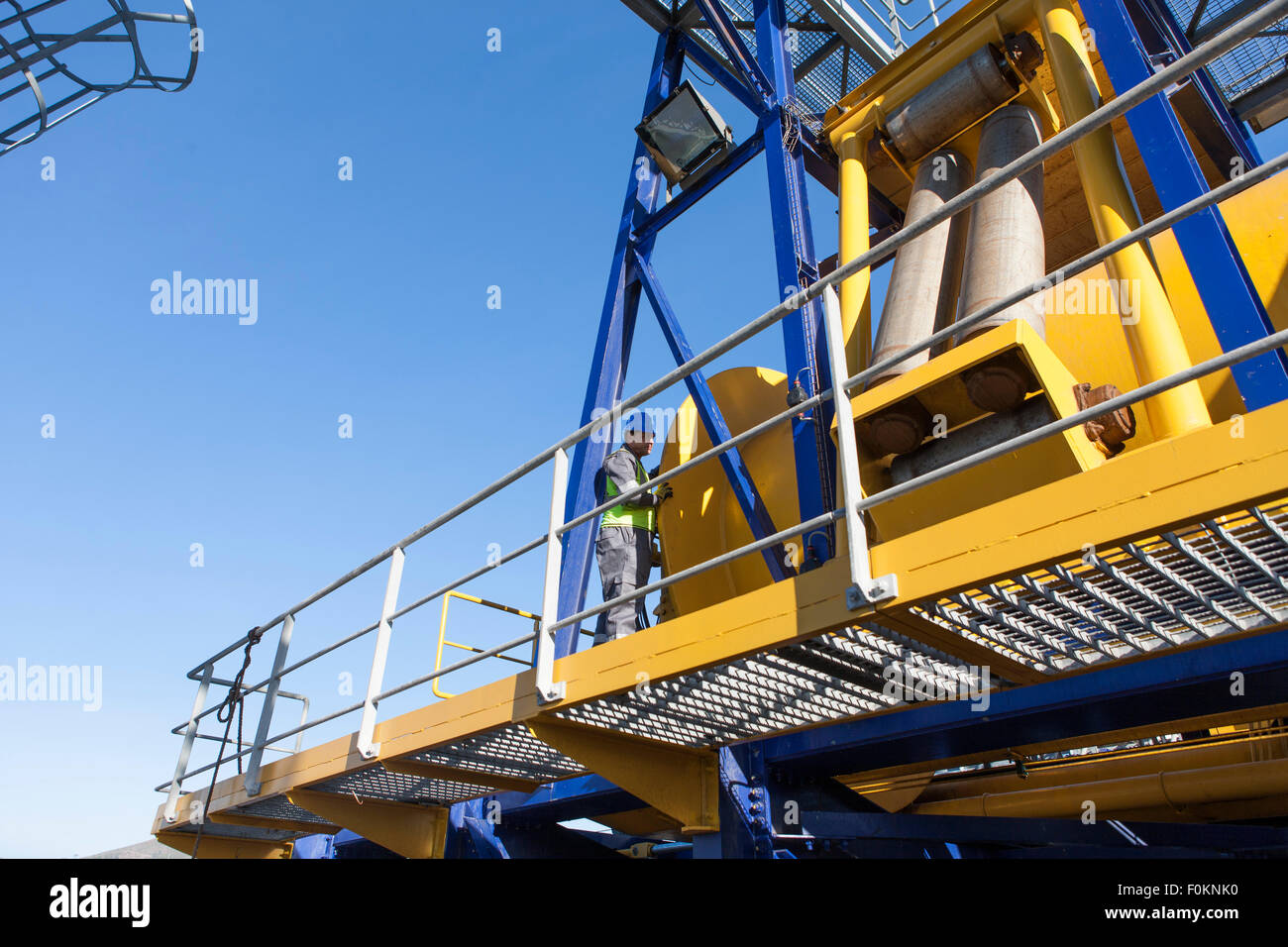 Man working onboard a ship Stock Photo - Alamy