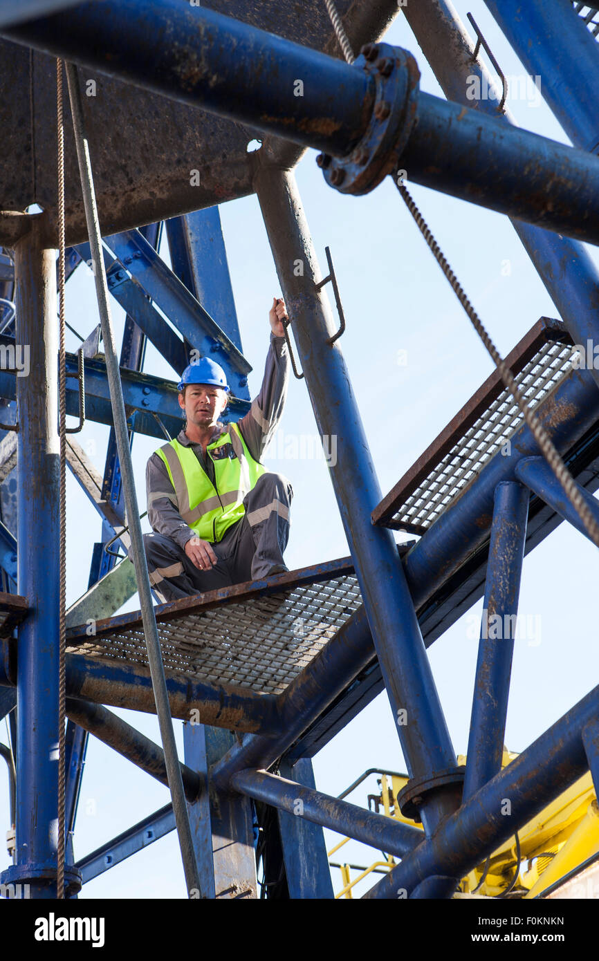 Man working onboard a ship Stock Photo - Alamy