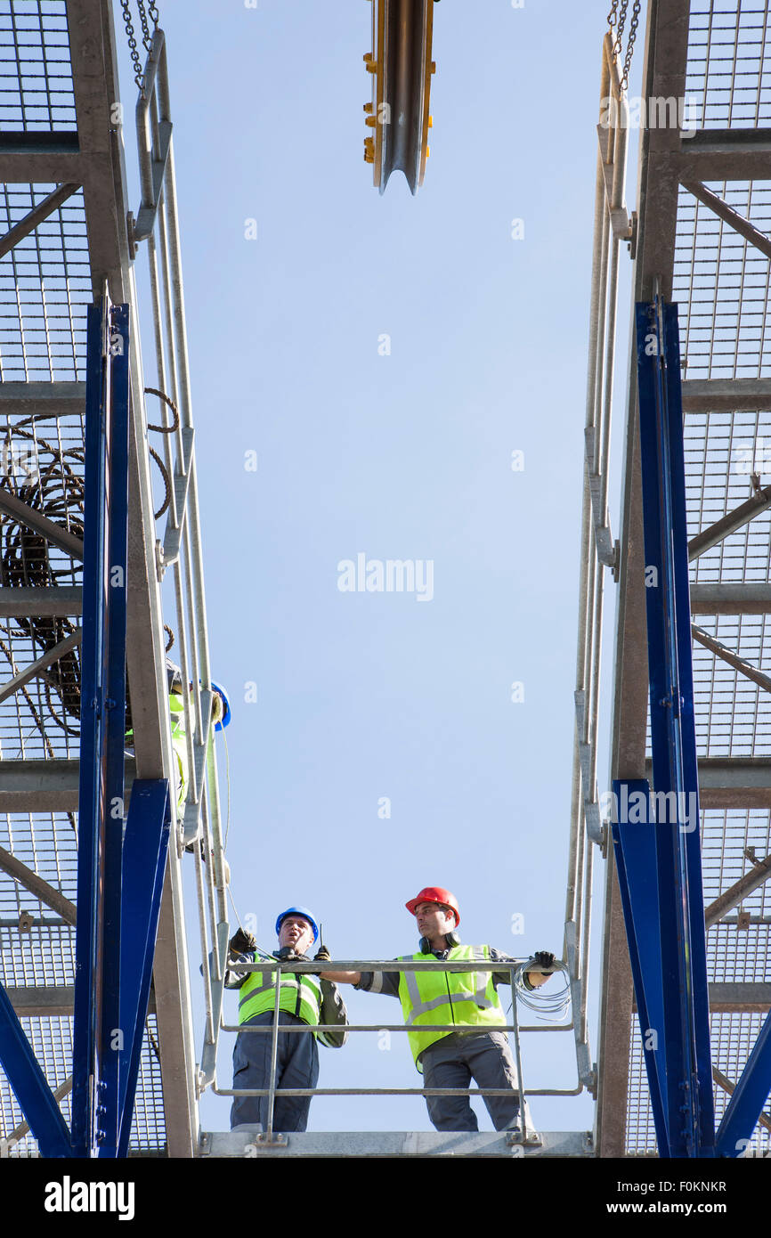 Crew standing onboard a ship Stock Photo - Alamy