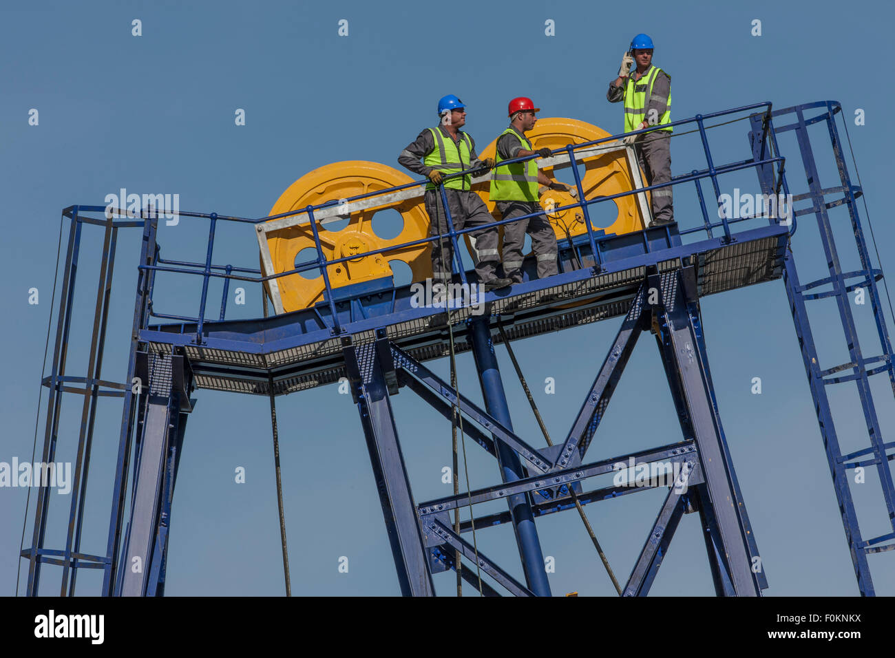 Crew working onboard a ship Stock Photo - Alamy