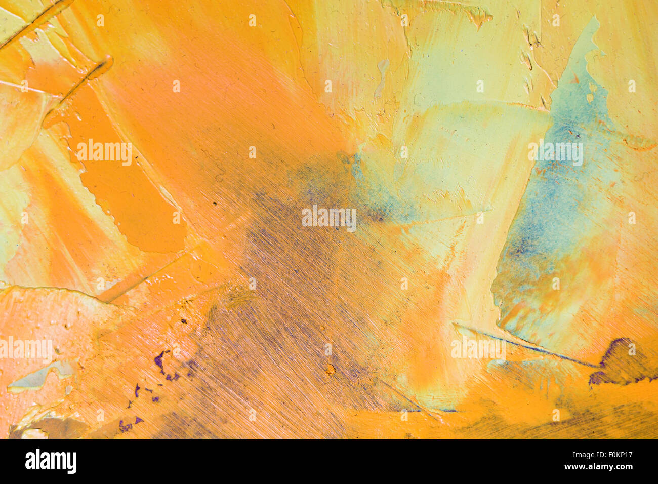 Part of the surface colorful oil painting. macro photo Stock Photo - Alamy