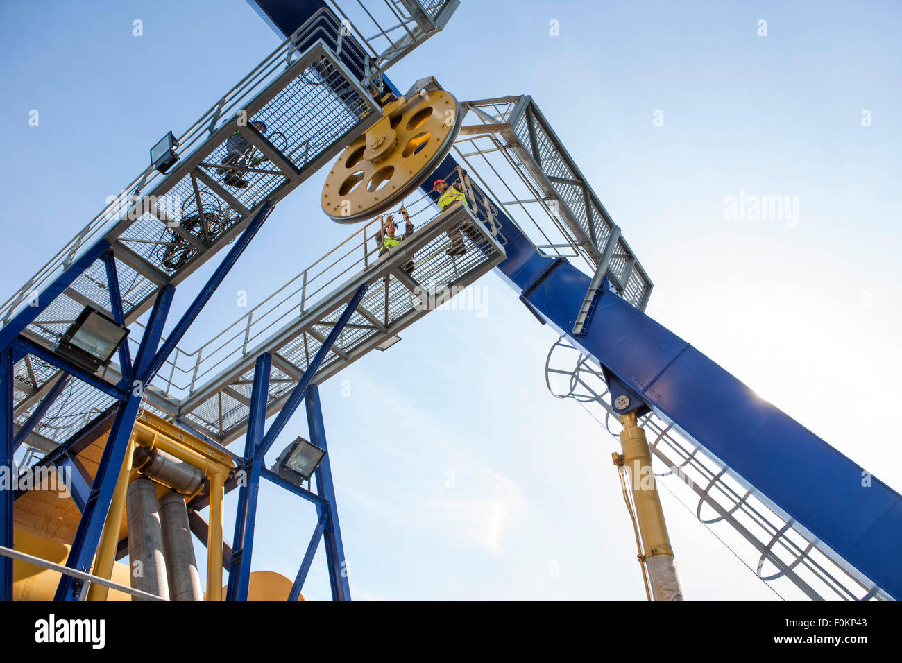 Crew standing onboard a ship Stock Photo - Alamy