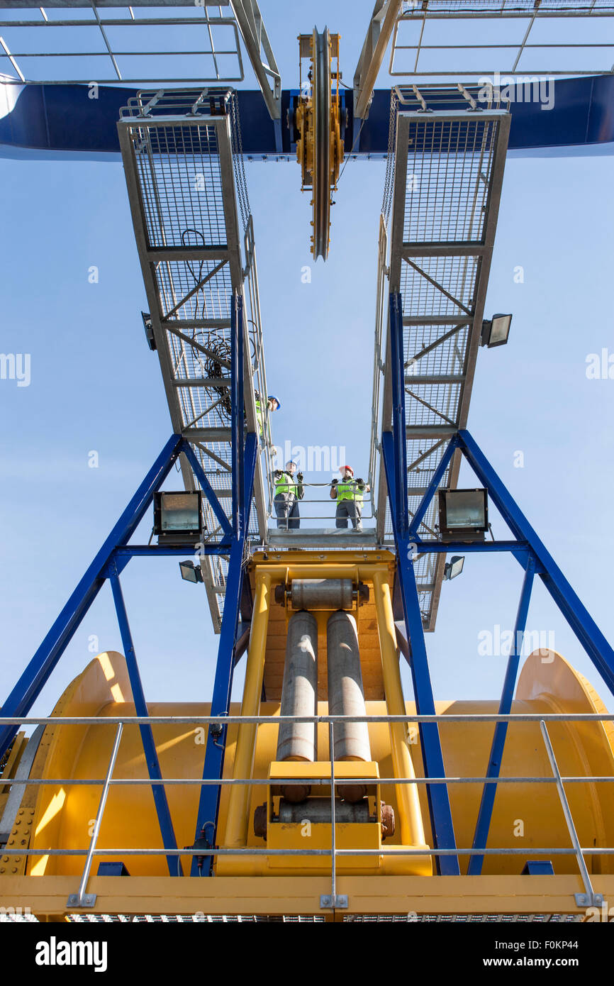Crew standing onboard a ship Stock Photo - Alamy