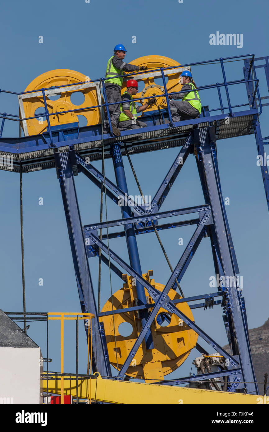 Crew working onboard a ship Stock Photo - Alamy