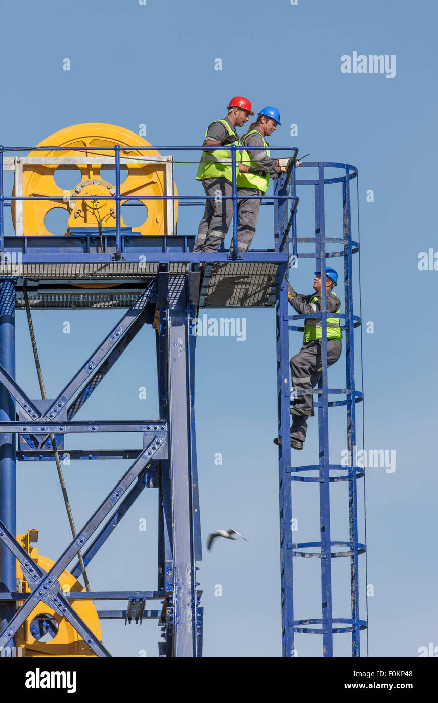 Crew working onboard a ship Stock Photo - Alamy