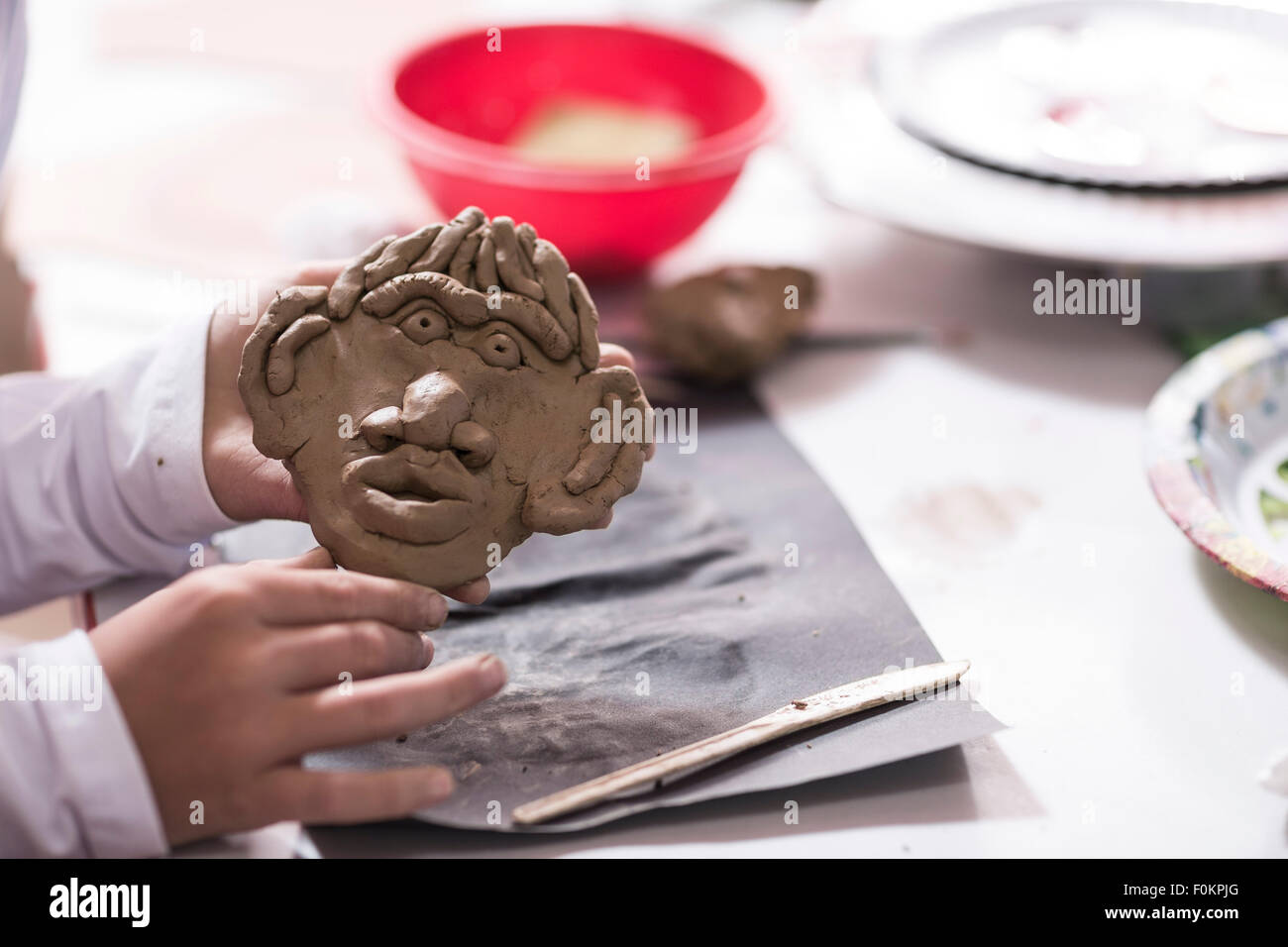 Child clay modeling class hi-res stock photography and images - Alamy