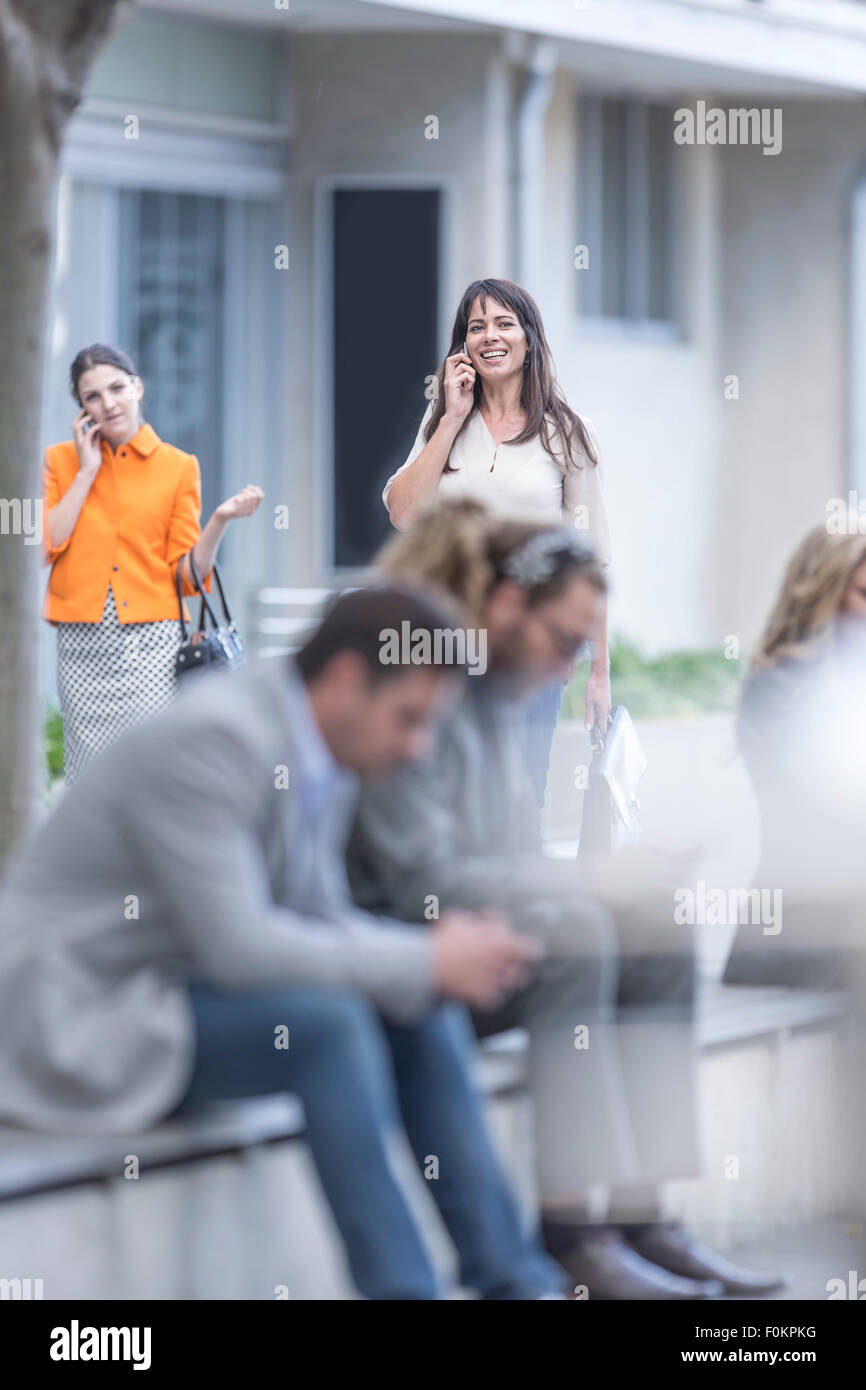 Businessman telephoning with smartphone Stock Photo - Alamy