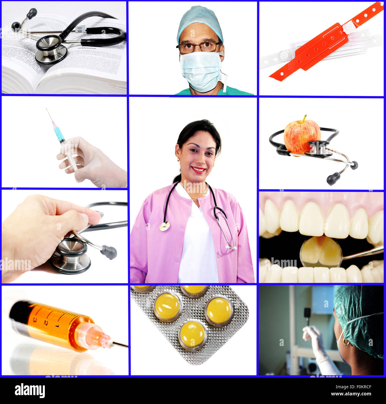 Collection of healthcare related images put together in a collage Stock ...