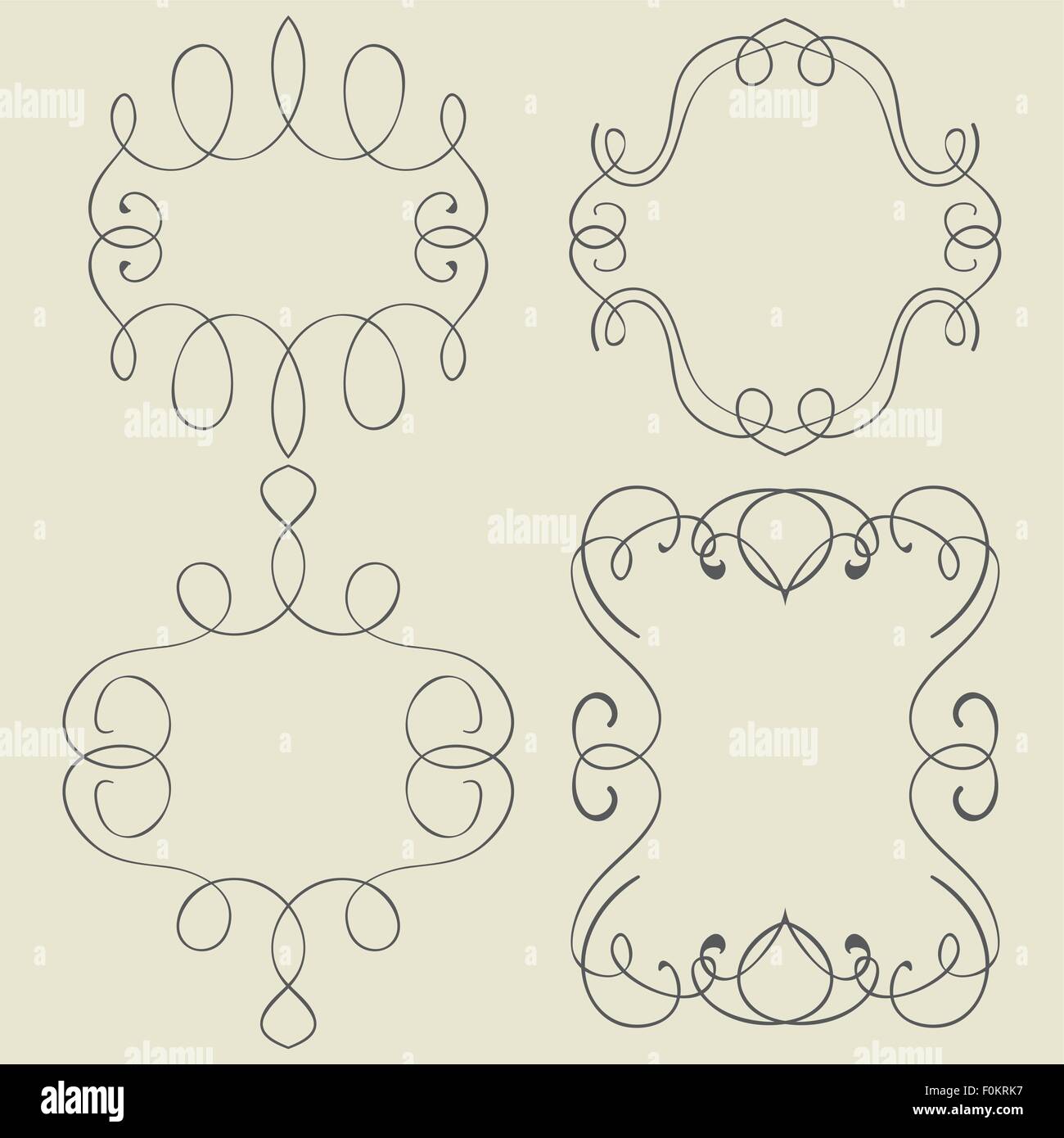 Set borders hand drawing Stock Vector Images - Alamy