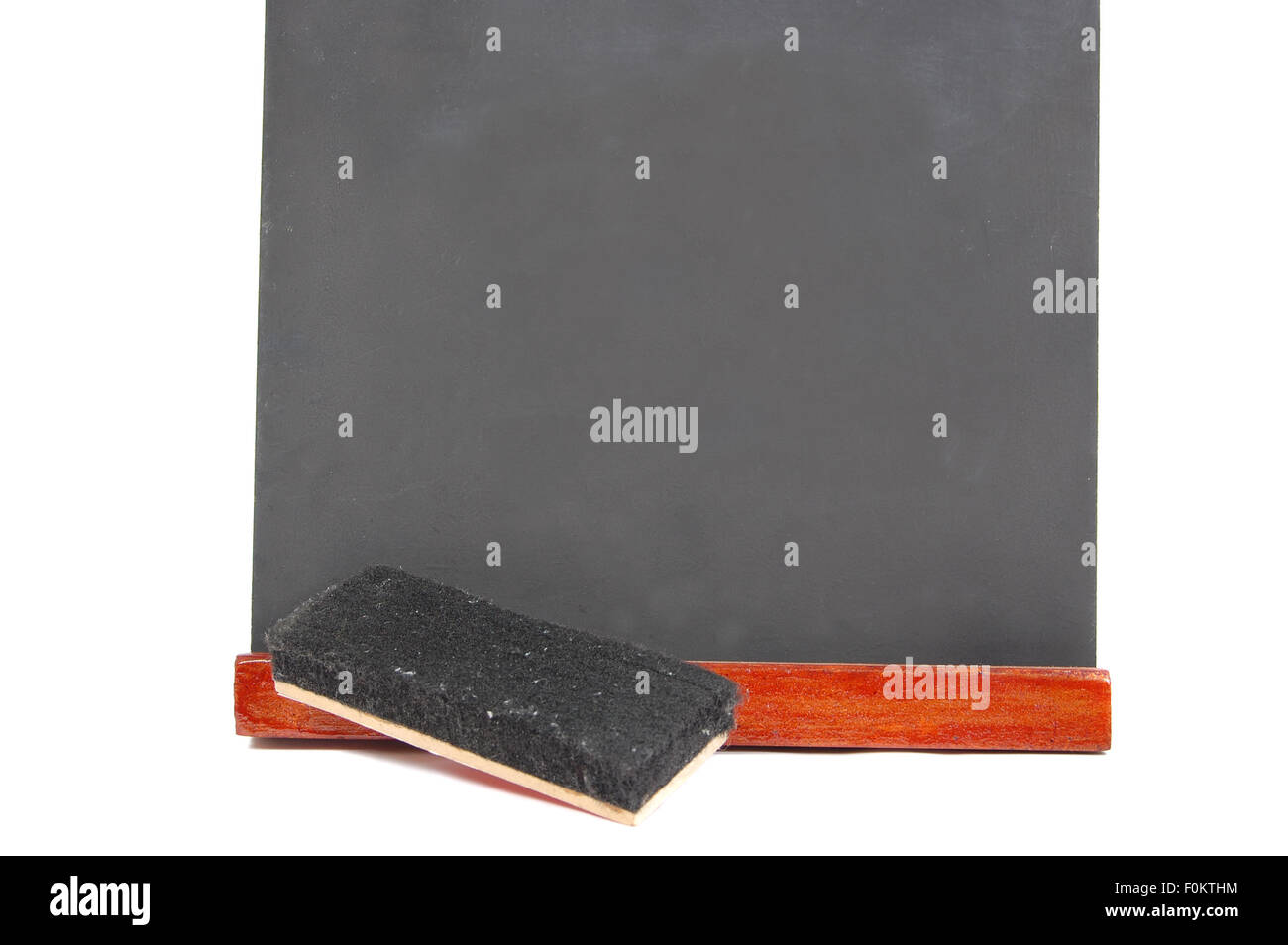 Small blackboard isolated on a white background Stock Photo - Alamy