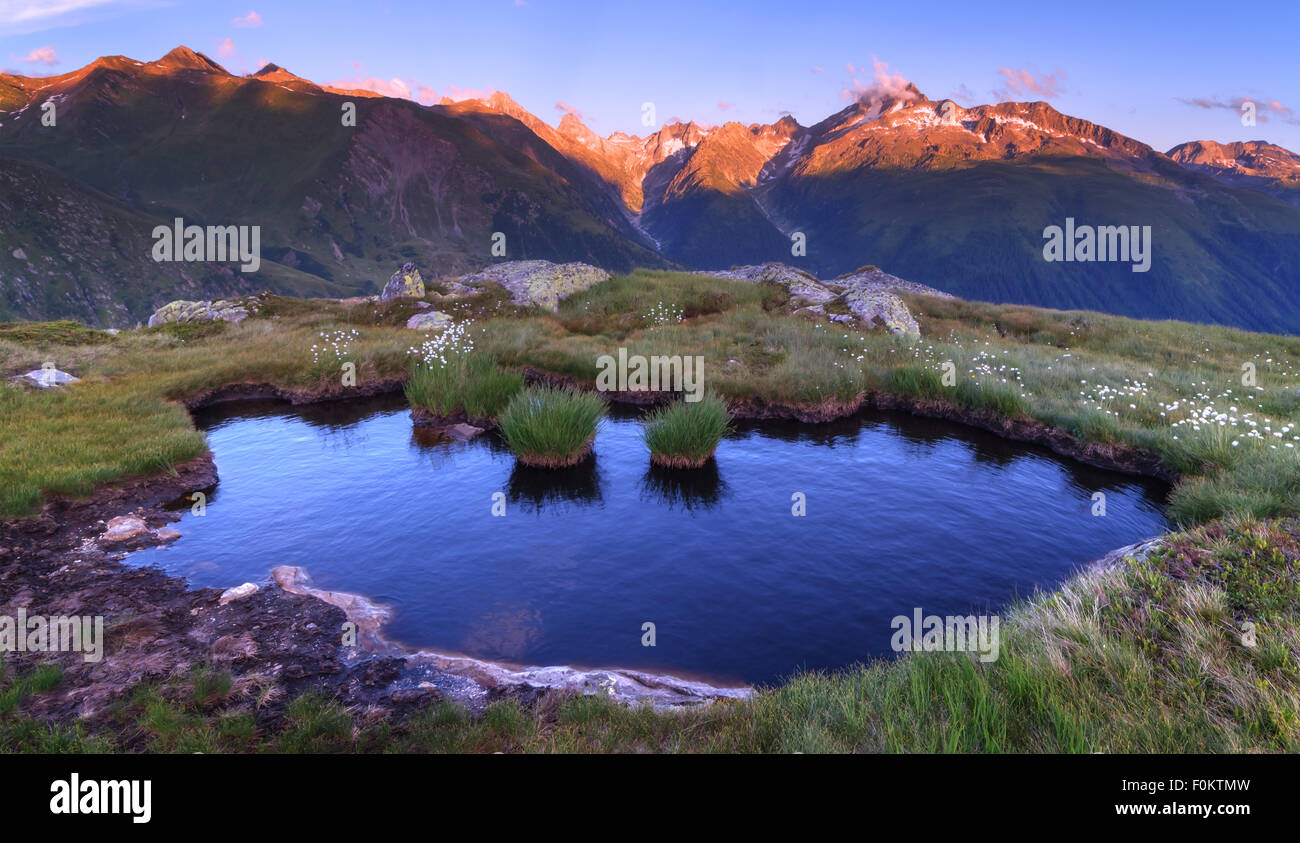 Small lake on top mountain hi-res stock photography and images - Alamy