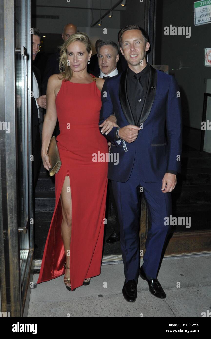 Guest leaving the 2015 AMFAR Gala In New York Featuring: Sonja Morgan ...