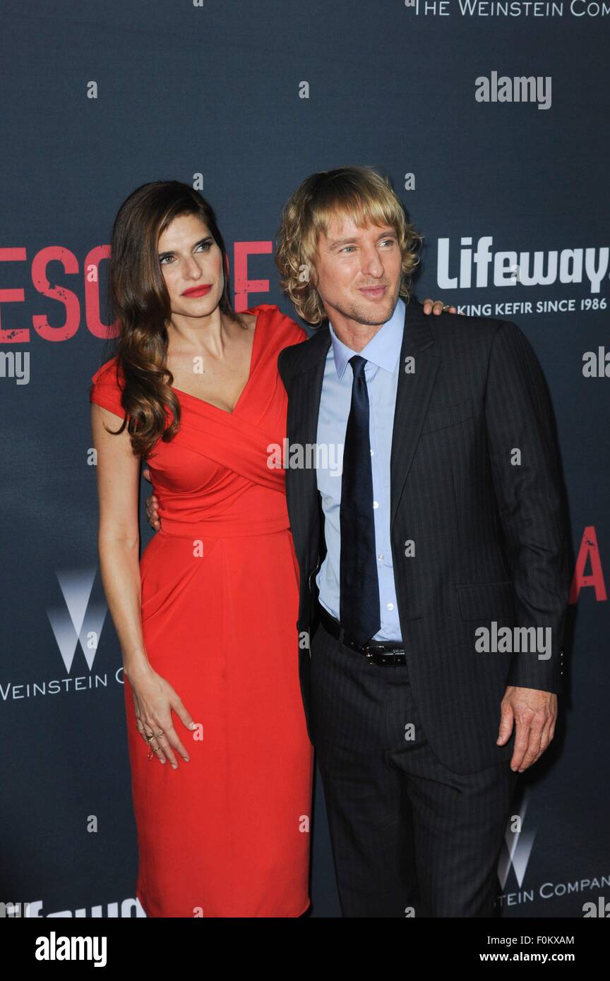 Los Angeles, CA, USA. 17th Aug, 2015. Owen Wilson, Lake Bell at ...
