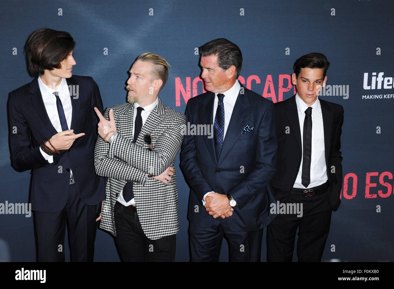 Los Angeles, CA, USA. 17th Aug, 2015. Pierse Brosnan, Sean Brosnan ...