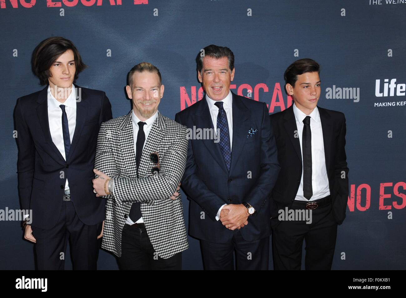 Los Angeles, CA, USA. 17th Aug, 2015. Pierse Brosnan, Sean Brosnan ...