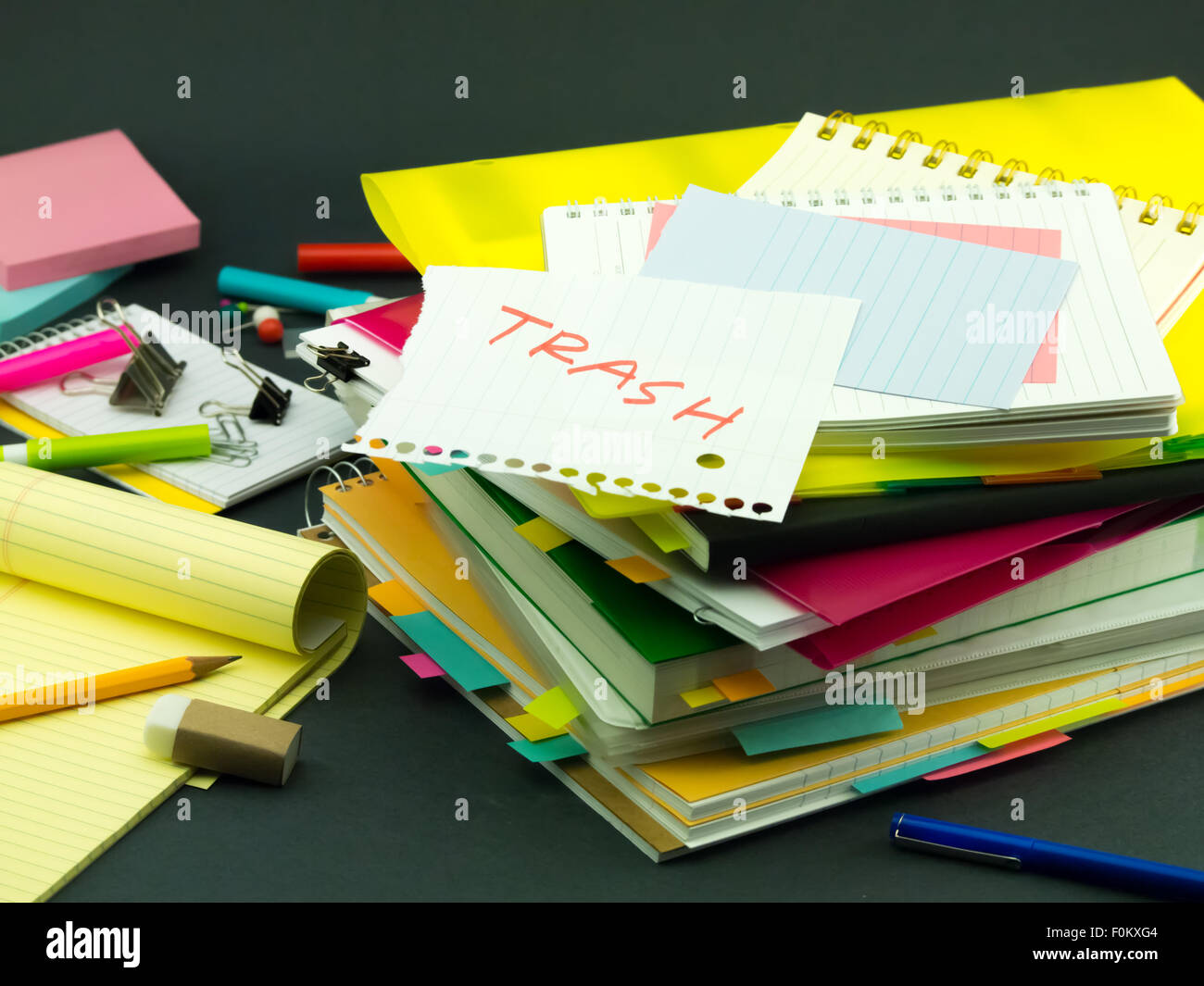 The Pile of Business Documents; Trash Stock Photo - Alamy