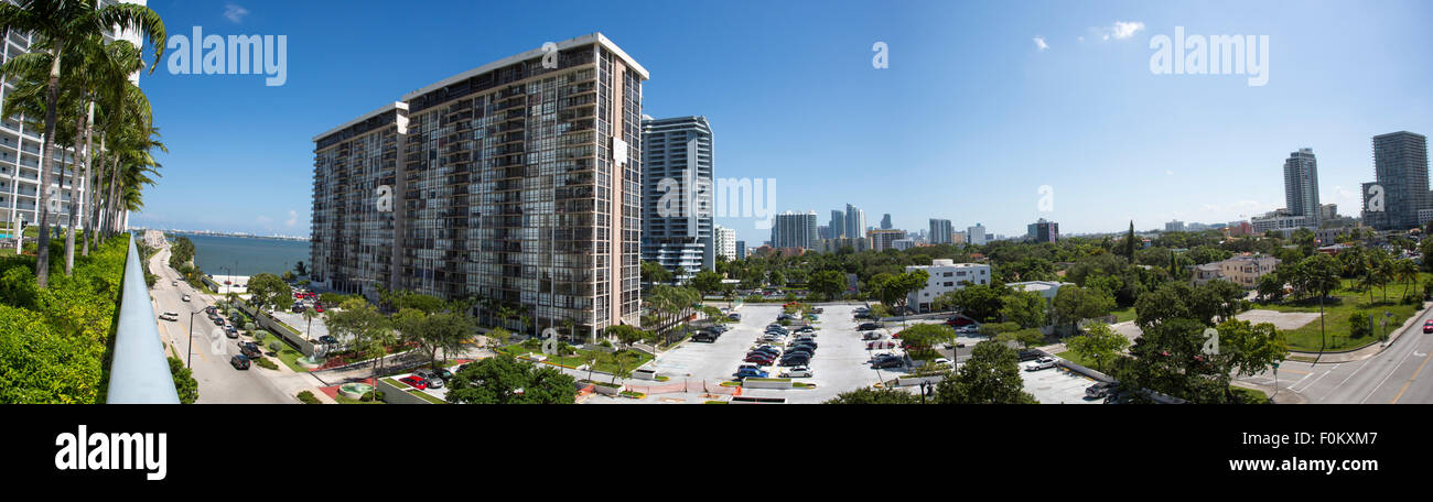 Panoramic skyline of downtown Miami, Florida Stock Photo - Alamy