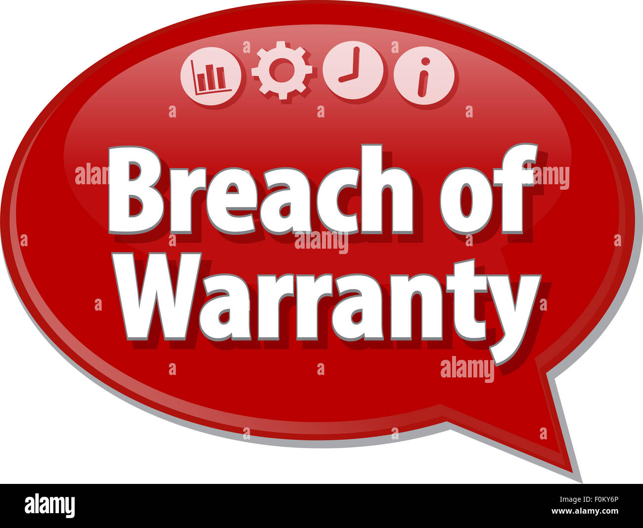Speech bubble dialog illustration of business term saying Breach of ...