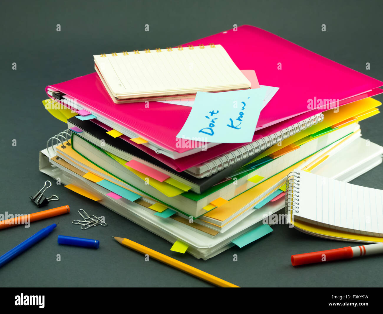 The Pile of Business Documents; Don't Know Stock Photo - Alamy