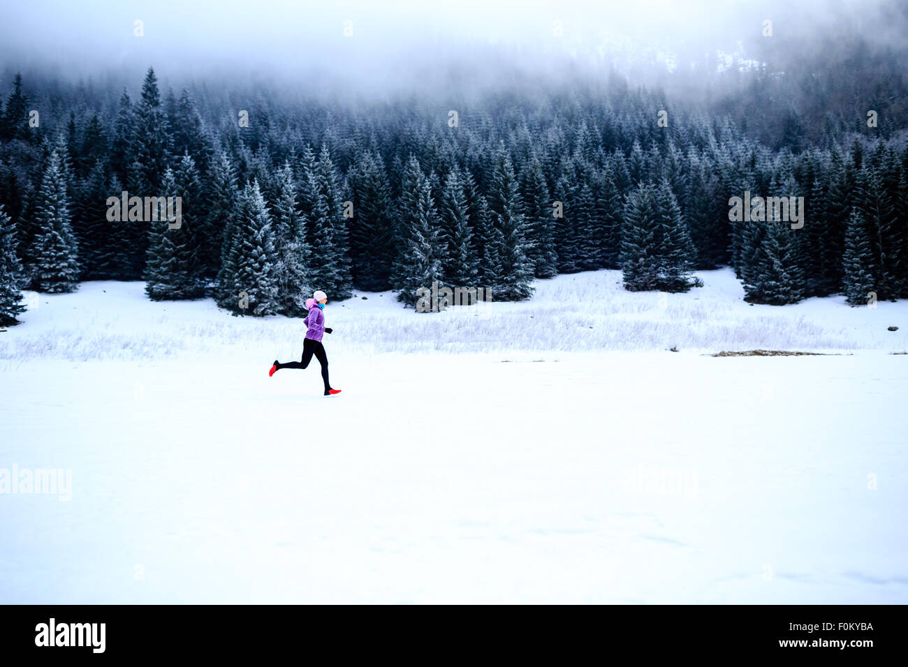 Sport, fitness inspiration and motivation. Young happy woman cross ...