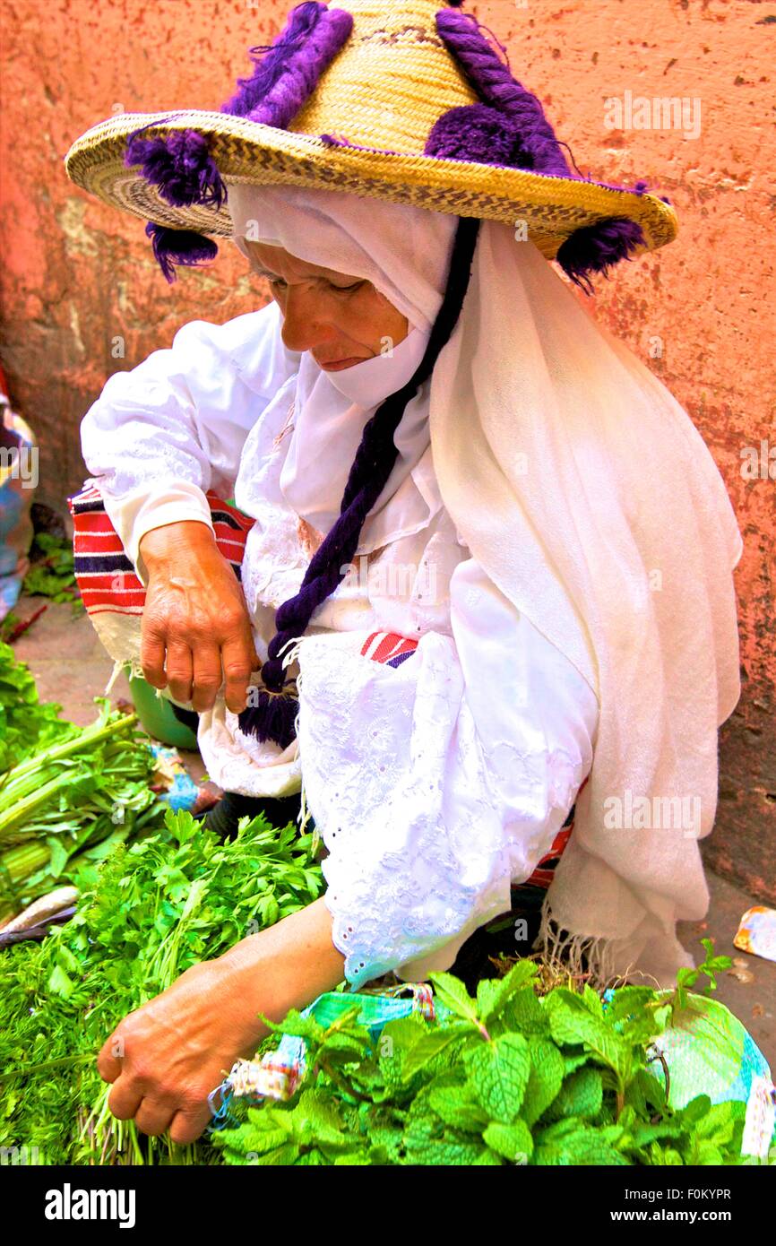 Berber Vendors at Market, Tangier, Morocco, North Africa Stock Photo ...