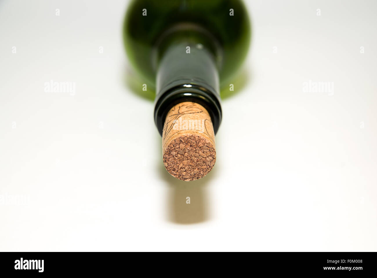 The neck of a wine bottle with a stopper Stock Photo - Alamy