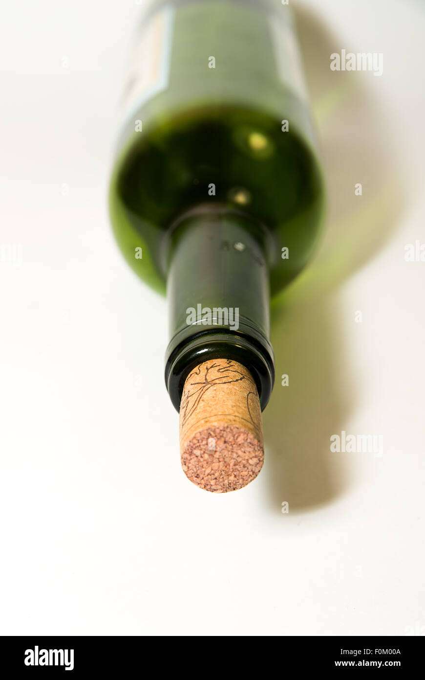 The neck of a wine bottle with a stopper Stock Photo - Alamy