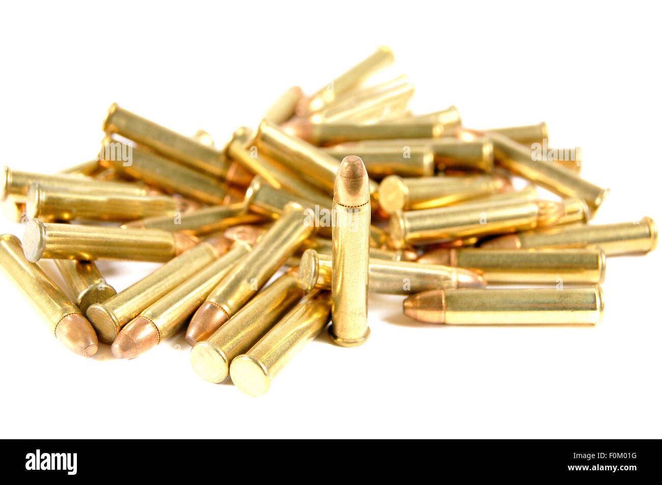 Group of .22 Magnum rounds isolated on white Stock Photo - Alamy