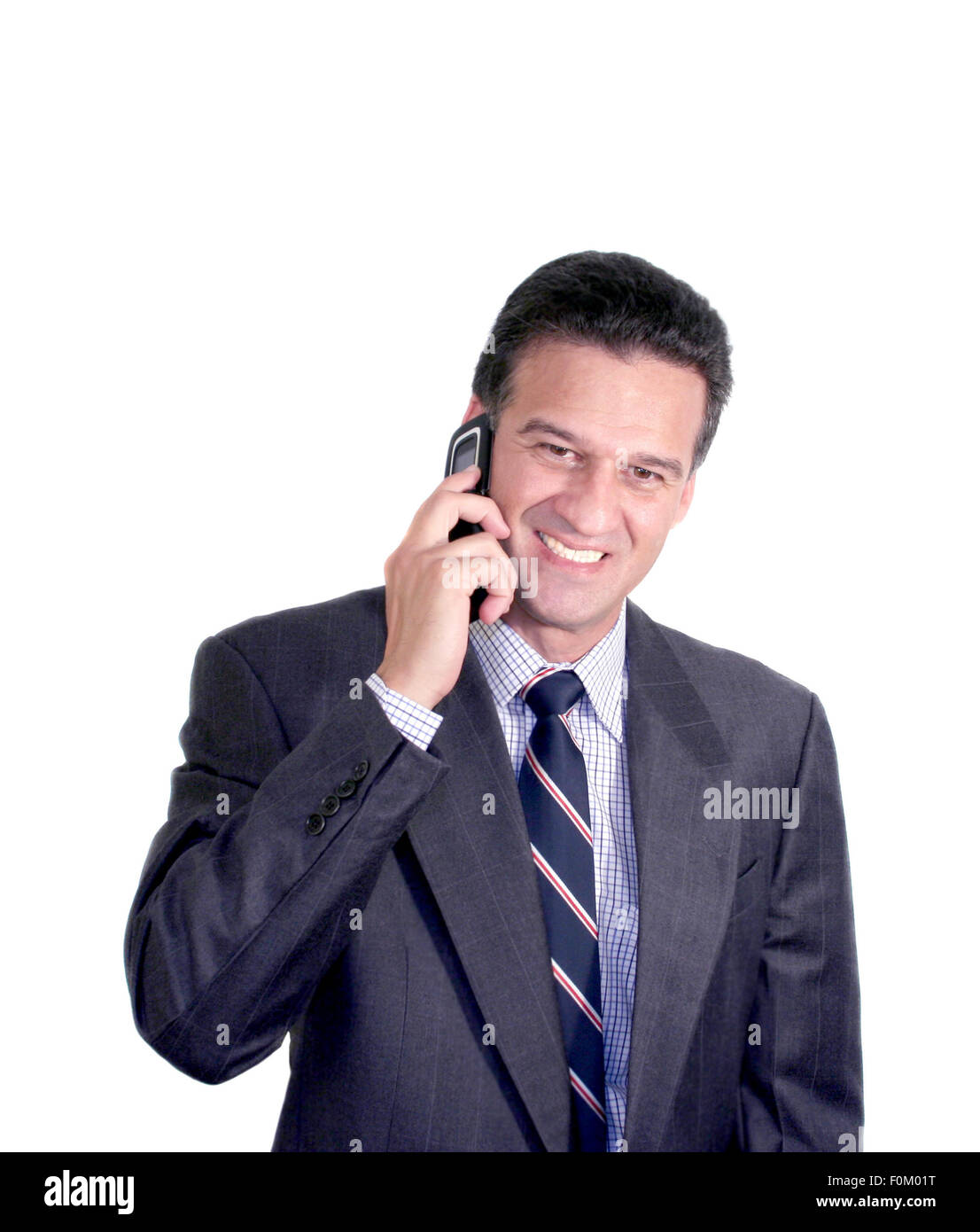 Attractive man in suit talking hi-res stock photography and images - Alamy