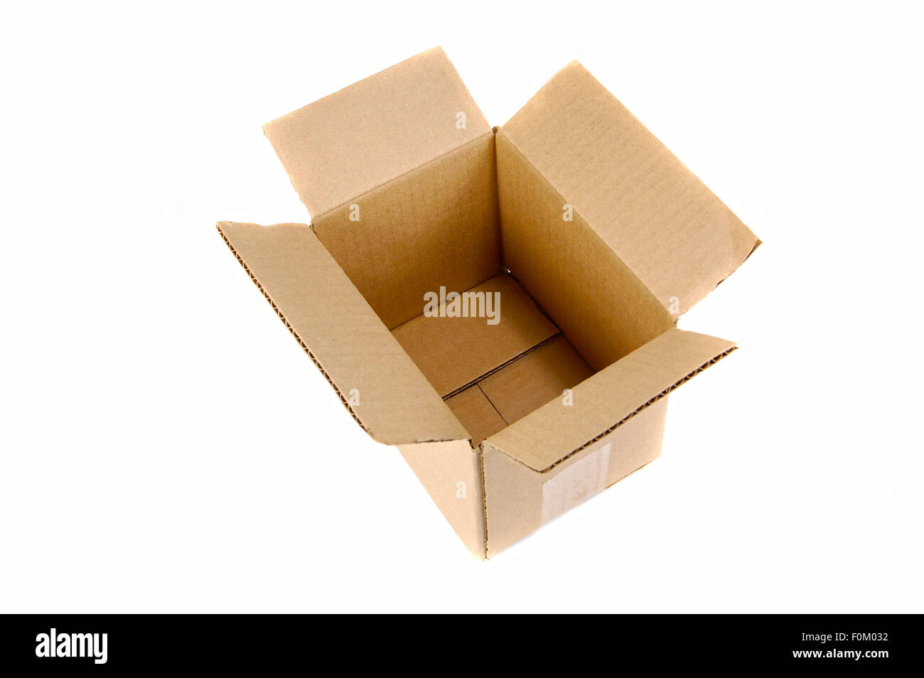 Empty cardboard box isolated on a white background Stock Photo - Alamy