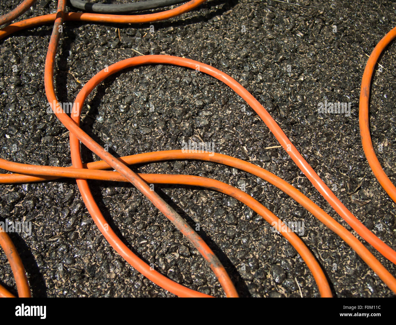 The Orange Extension Cord on the Ground at the Constructionsite Stock ...