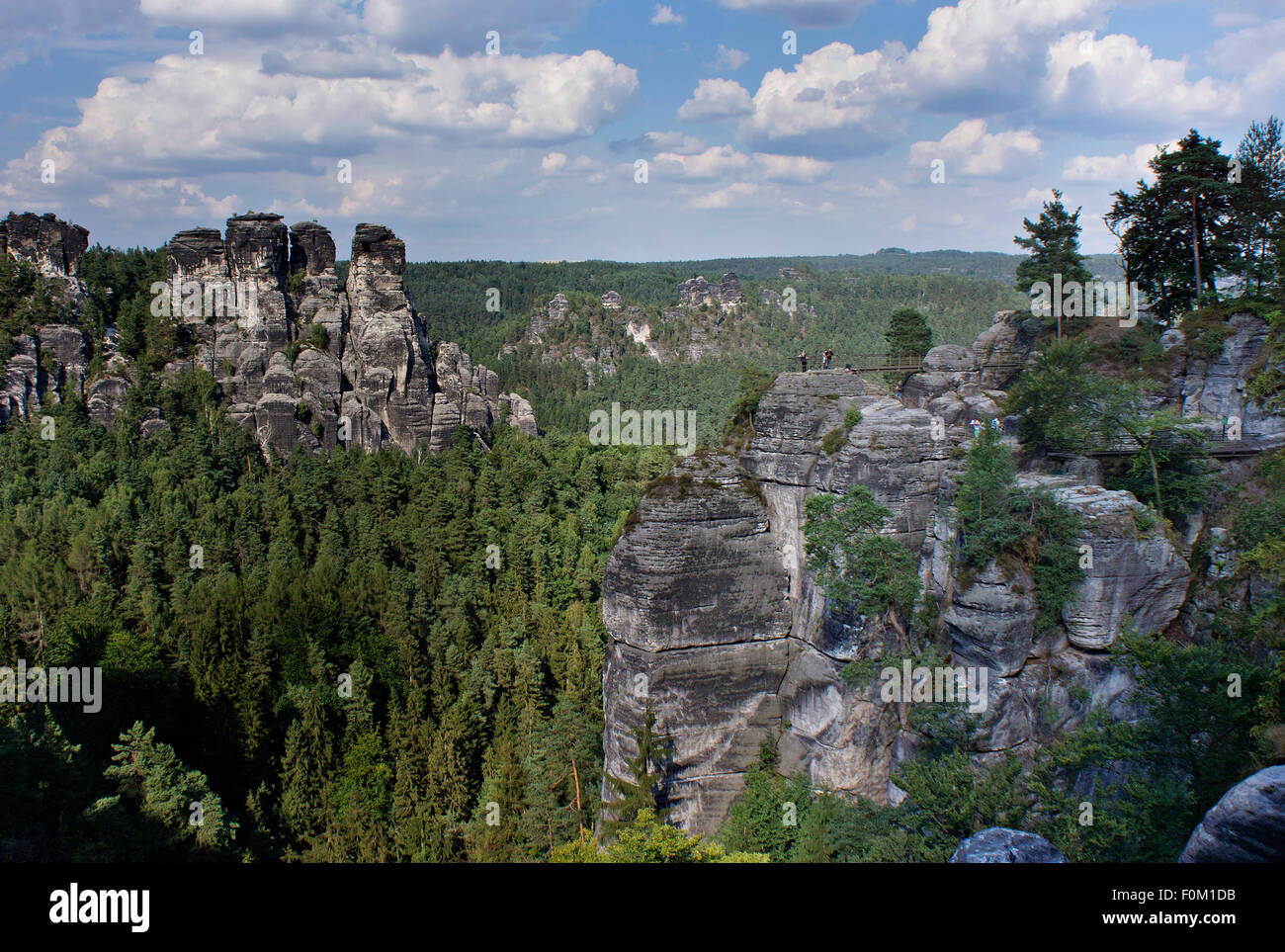 cliffs, rocks, Elbe Sandstone Mountains, Saxon Switzerland, landscape ...