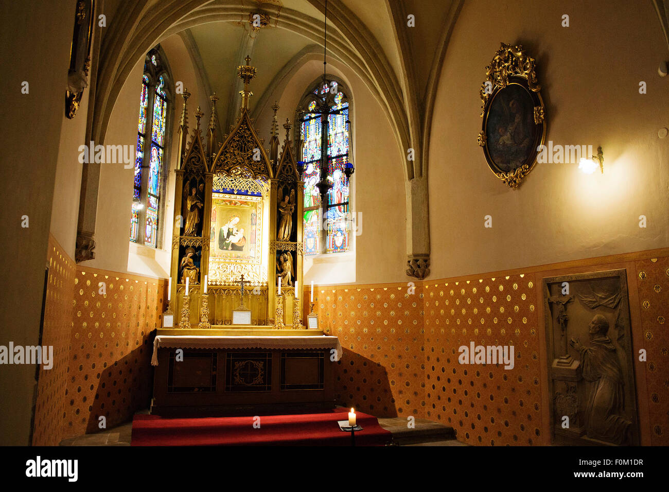 interior, Vyssi Brod Monastery, Cistercian, monastery, Gothic Stock ...
