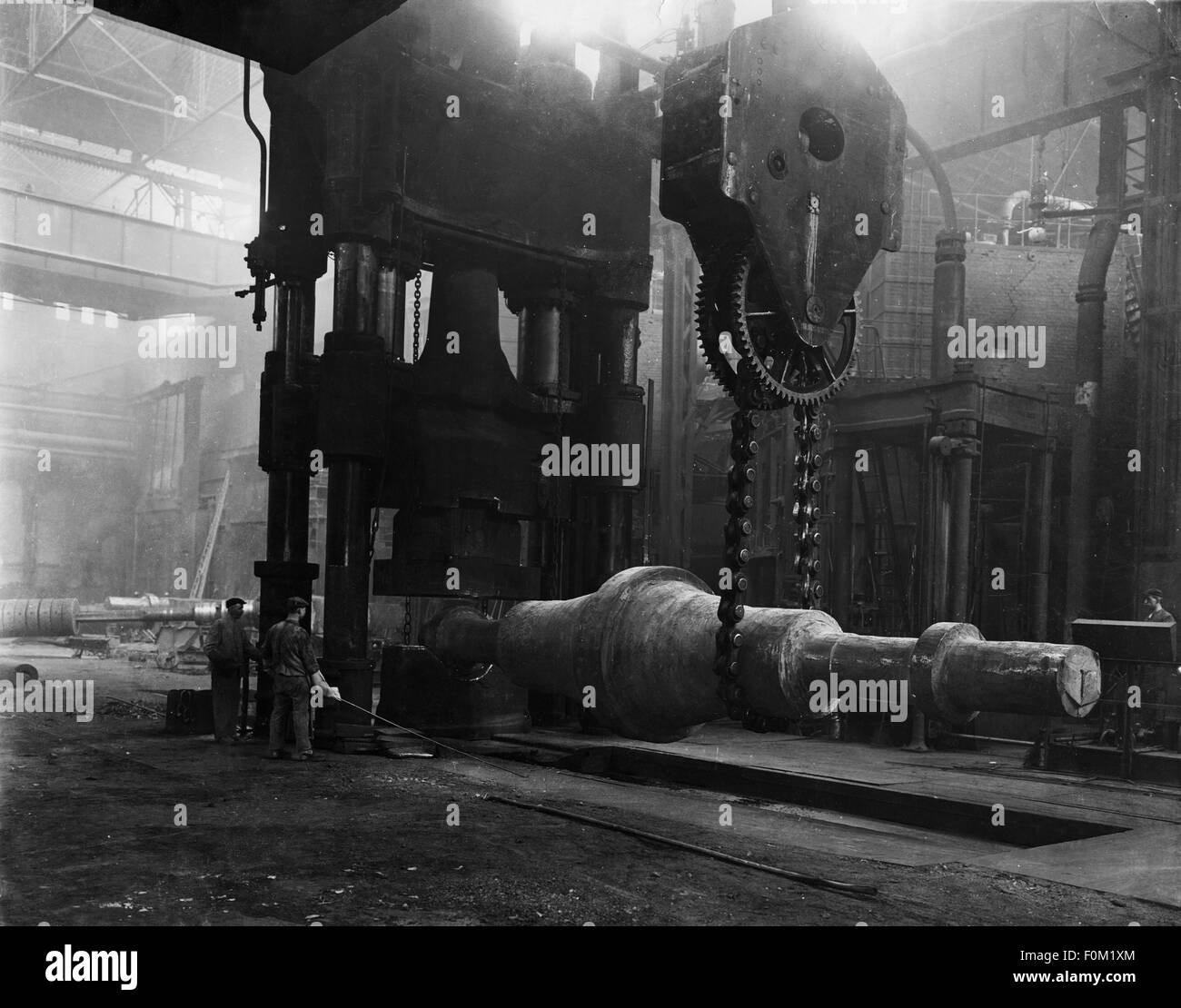 industry, metal, Krupp, forging press plant, Essen, circa 1900 ...