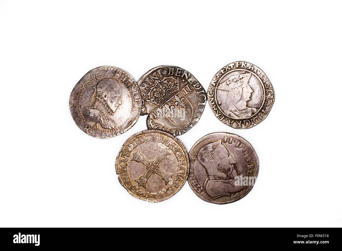 Silver coins iv silver coins Cut Out Stock Images & Pictures - Alamy
