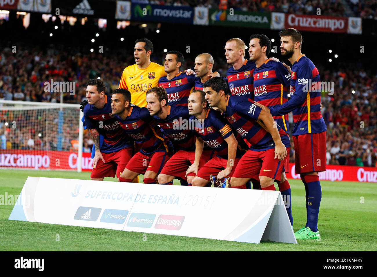 Barcelona team group line-up (Barcelona), AUGUST 17, 2015 - Football ...
