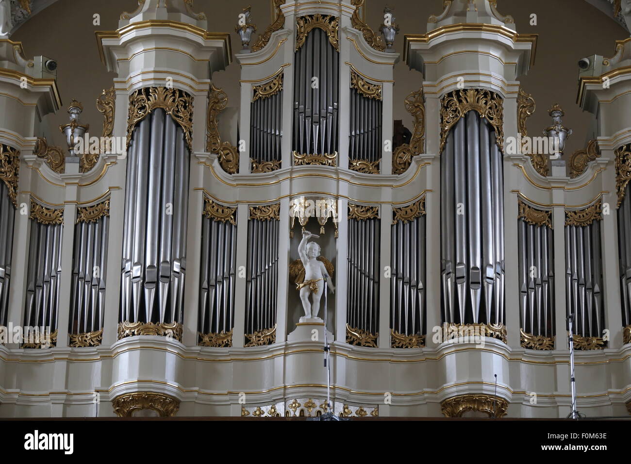Baroque organ in the Cathedral of Vilnius.Lithuania,Europe Stock Photo ...