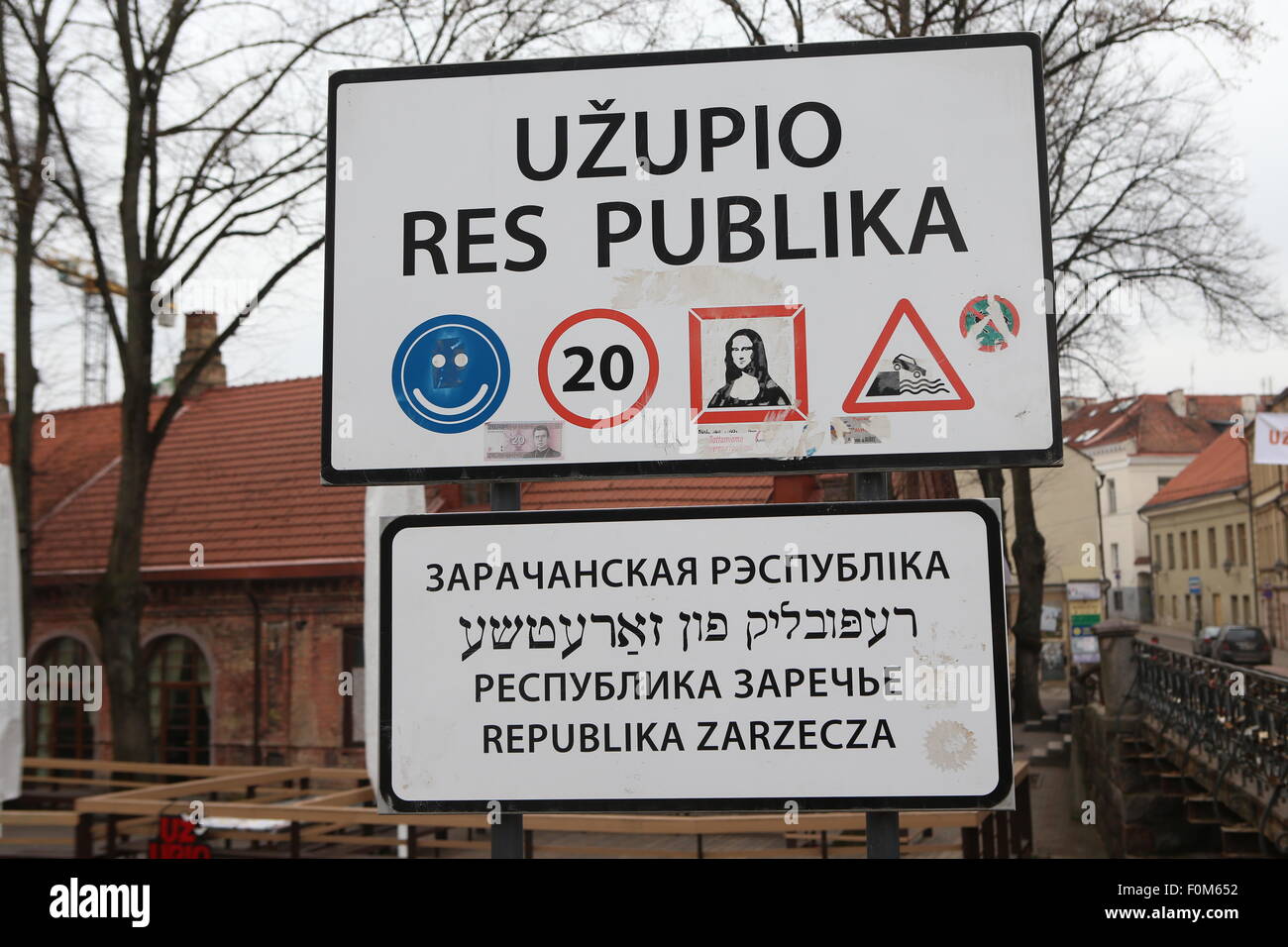Republic of Uzupis (Uzupio Res Publika).Vilnius,Lithuania,Europe Stock ...