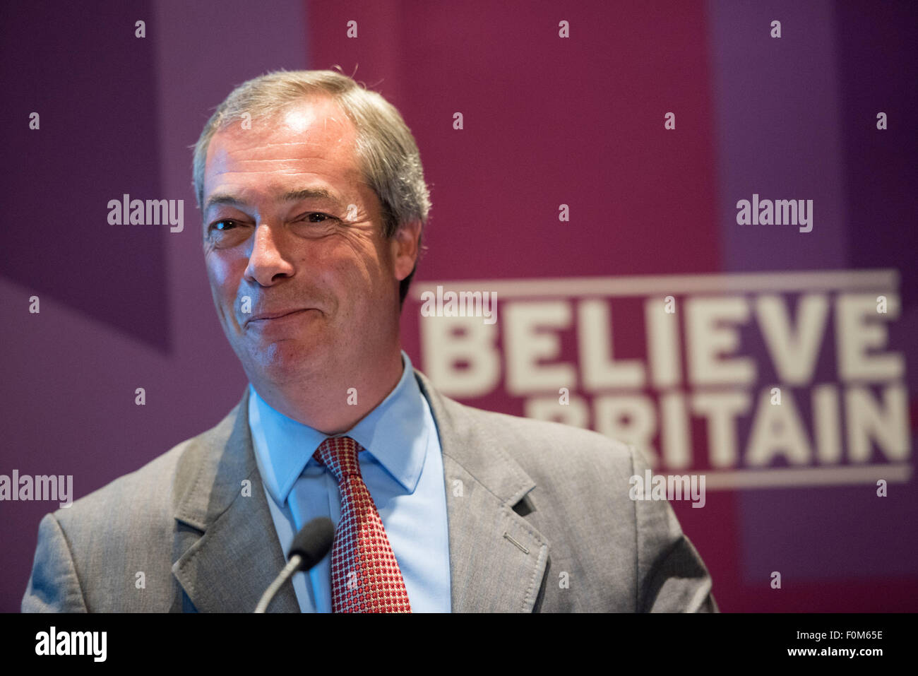 UKIP Leader Nigel Farage MEP with UKIP MEP William Dartmouth, launches ...