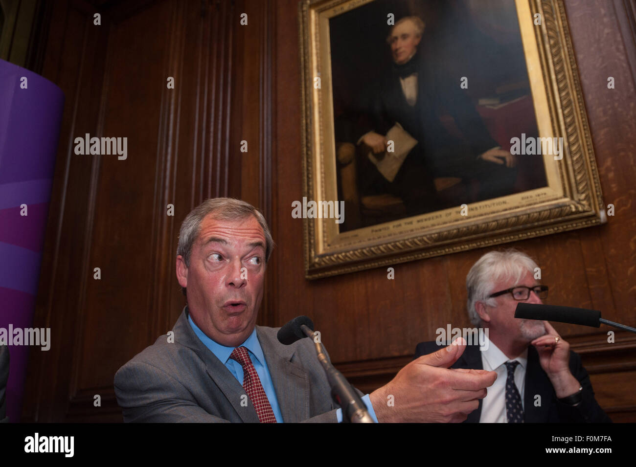 UKIP Leader Nigel Farage MEP with UKIP MEP William Dartmouth, launches ...