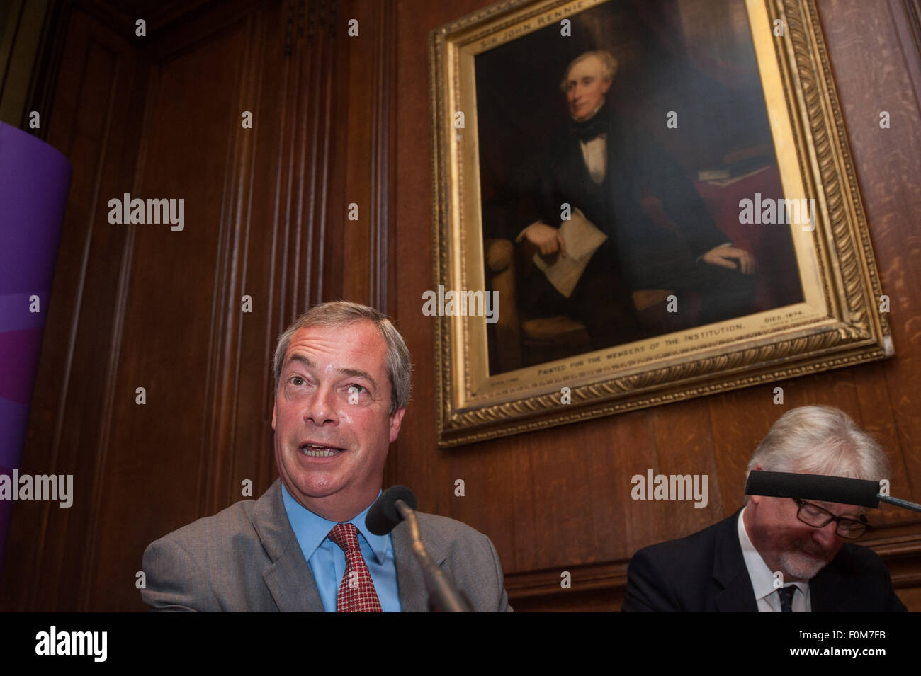 UKIP Leader Nigel Farage MEP with UKIP MEP William Dartmouth, launches ...