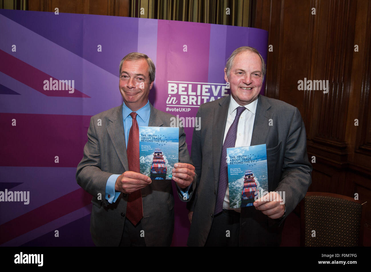 UKIP Leader Nigel Farage MEP with UKIP MEP William Dartmouth, launches ...
