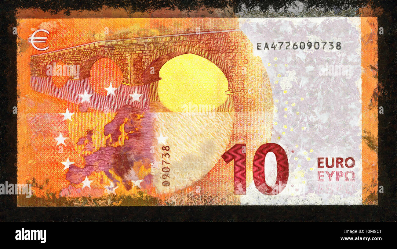 illustrations Banknote,Currency,ten Euro, European Union Stock Photo ...
