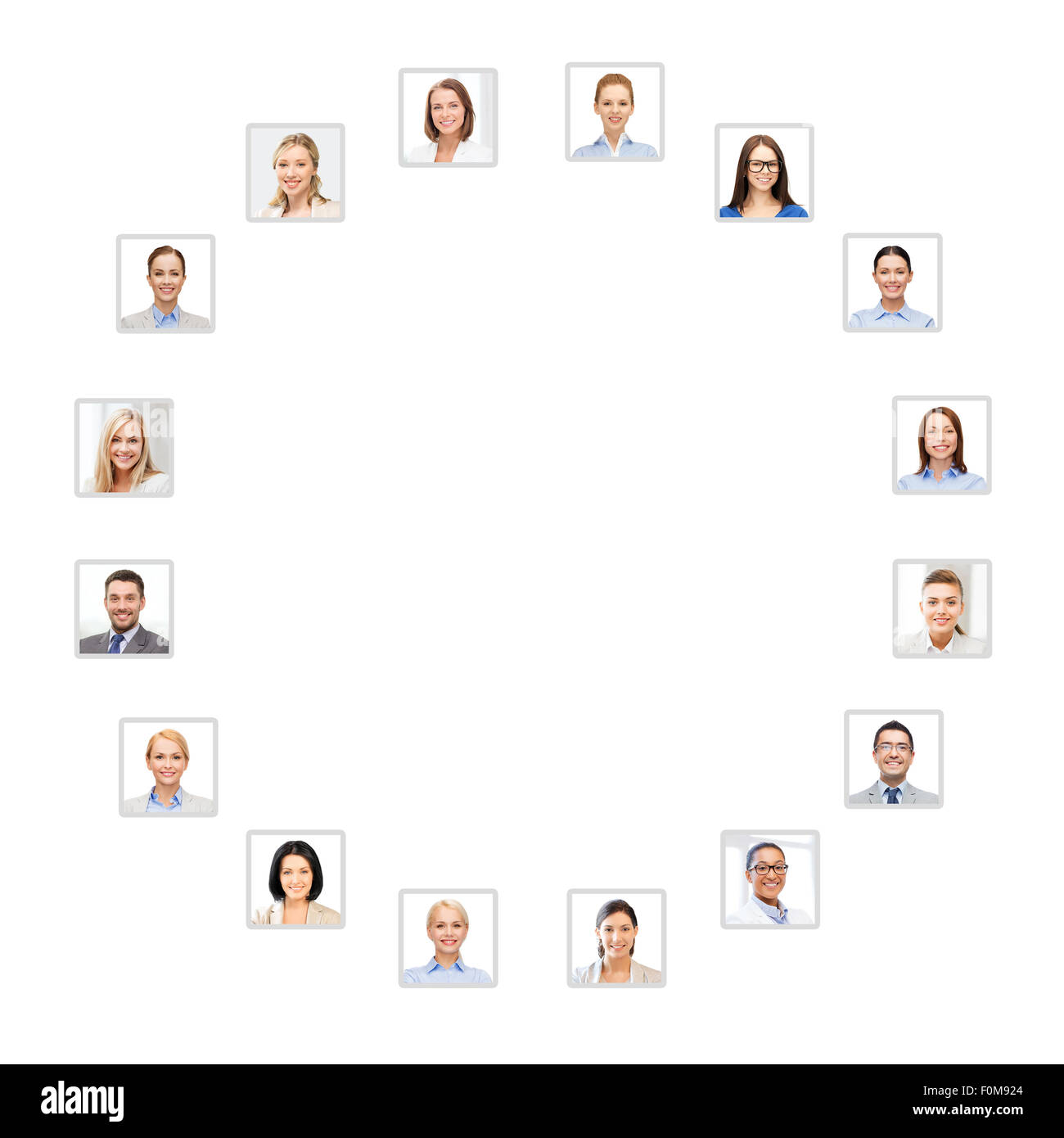 many business people portraits in circle Stock Photo - Alamy
