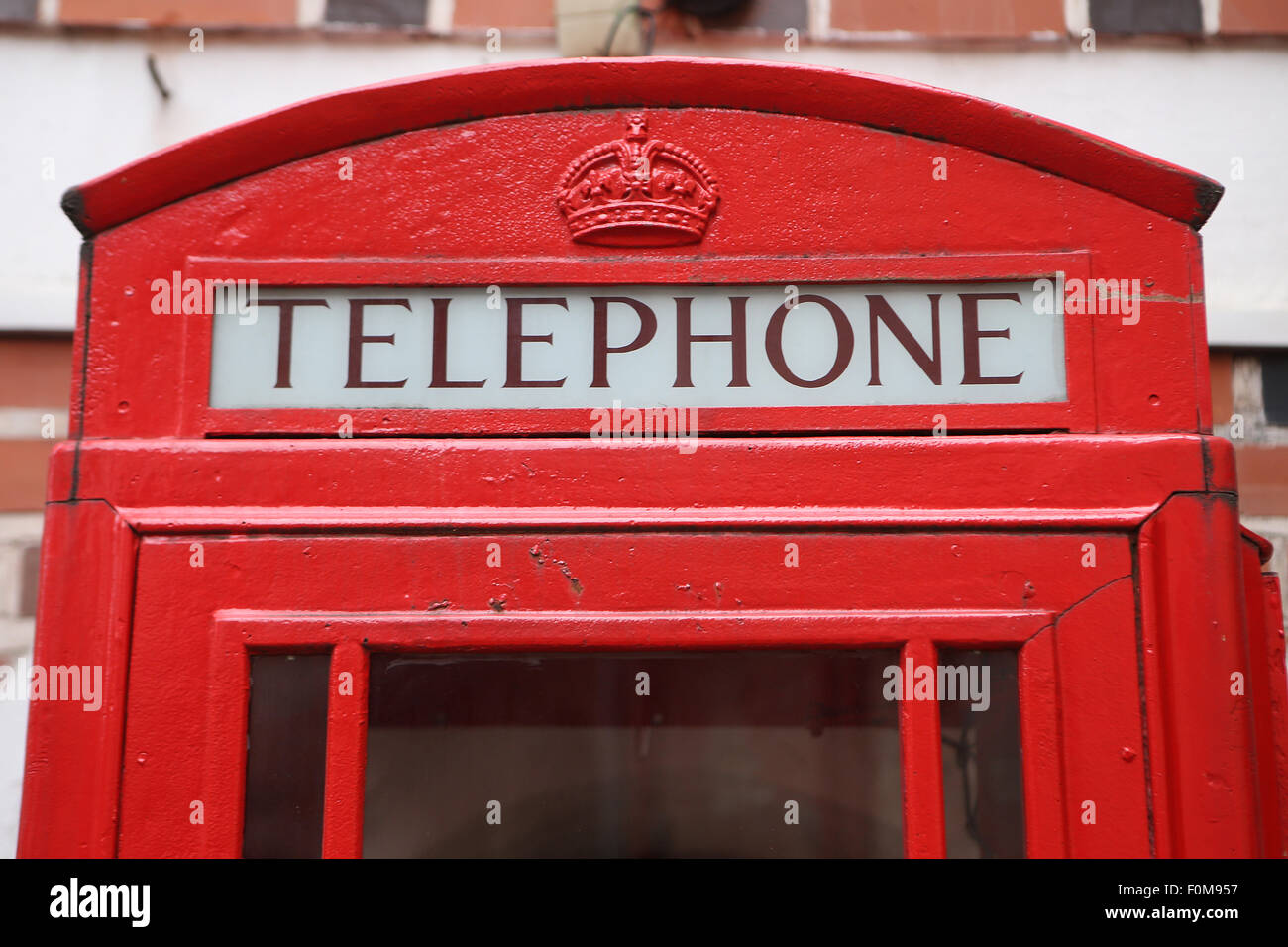 Old British telephone box Stock Photo - Alamy
