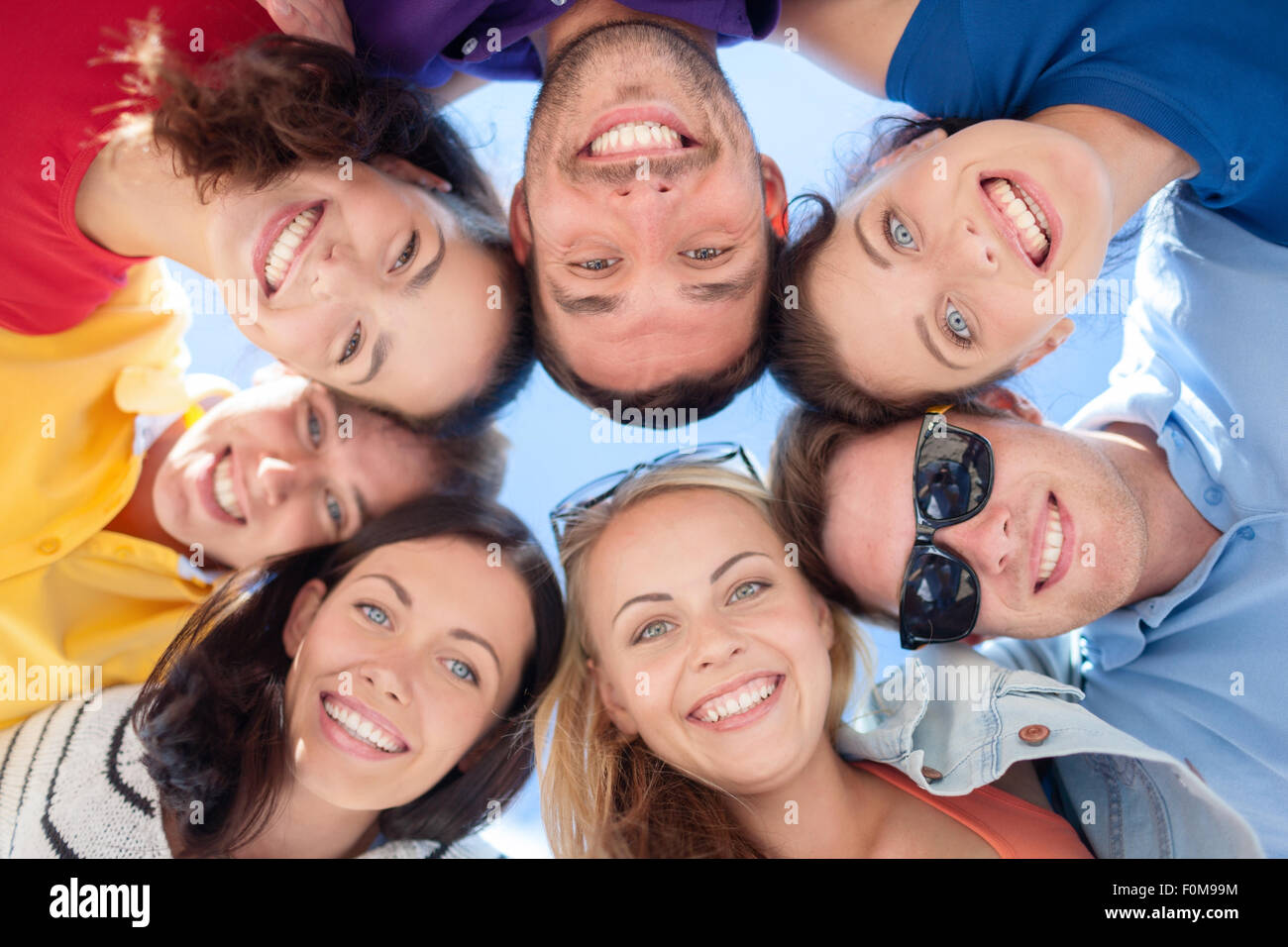 Group people summer circle beach hi-res stock photography and images ...